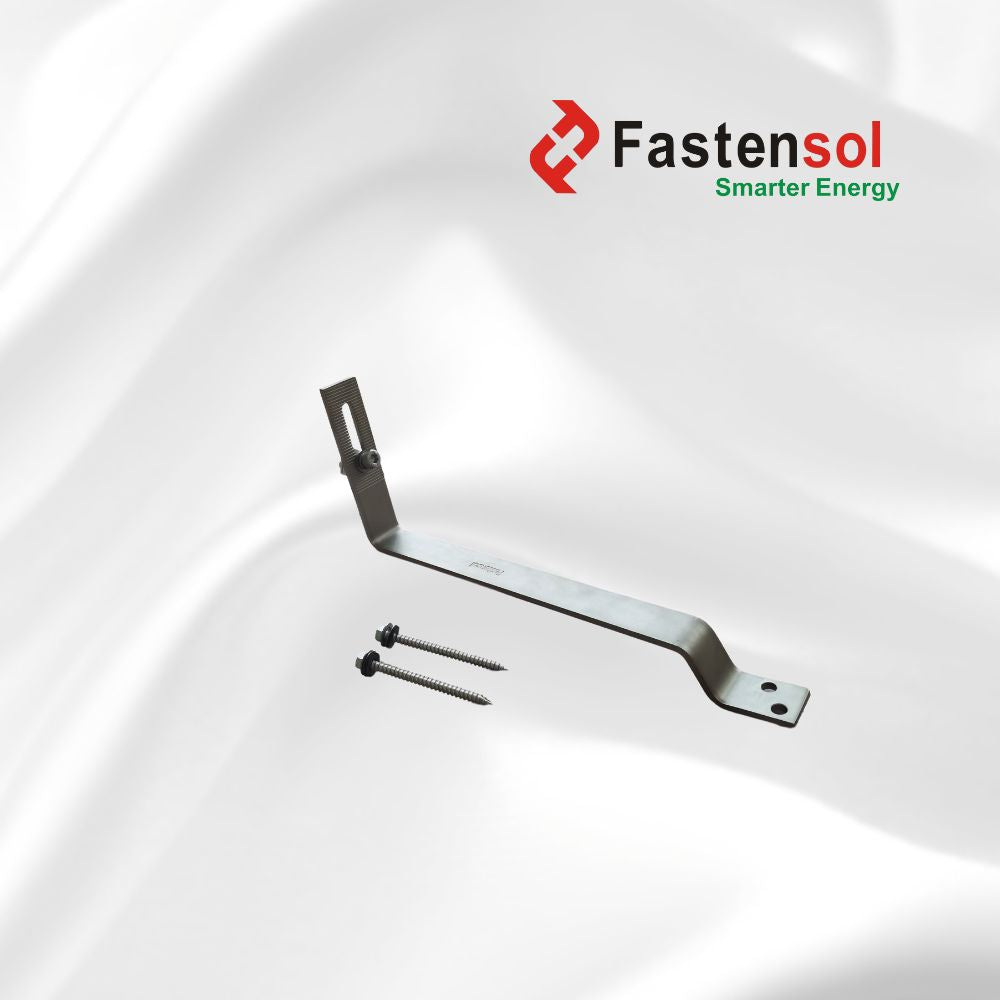 Fastensol TH02 Flat Tile Roof Hook – Portrait Solar Mount for Tiled Roofs